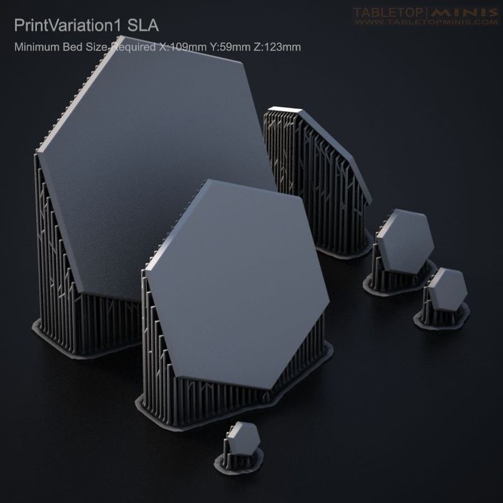 3D Printable Basic Hexagonal Base by TableTopMinis
