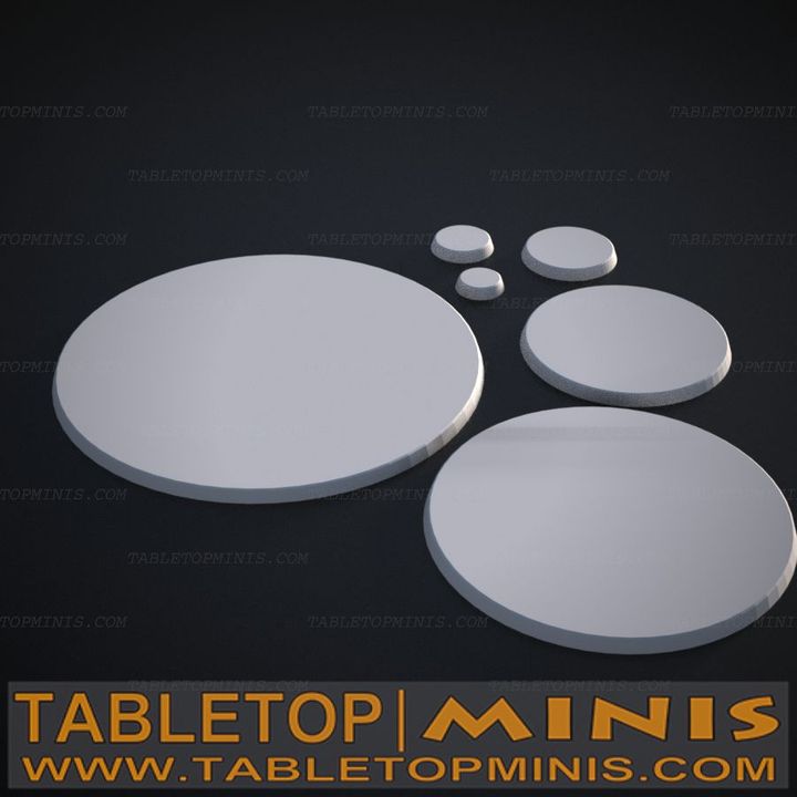 3D Printable Basic Round Base by TableTopMinis