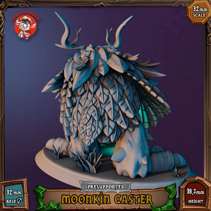 3D Printable Moonkin Caster - 32mm scale pre-supported miniature by ...