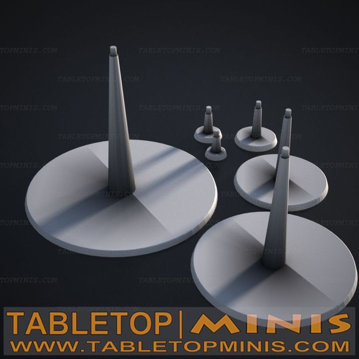 3D Printable Basic Round Base With Stand by TableTopMinis