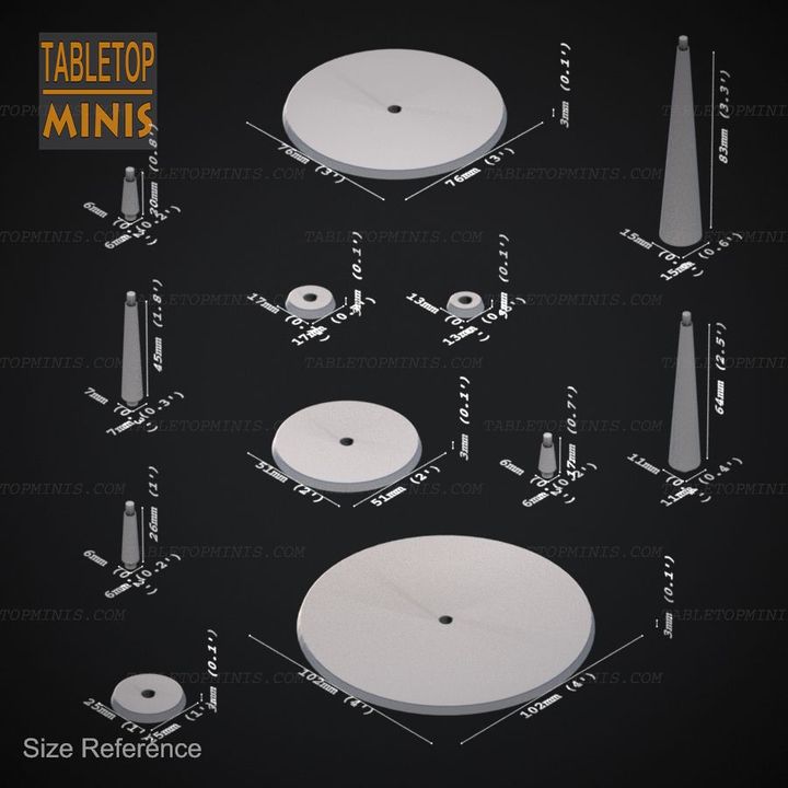 3D Printable Basic Round Base With Stand by TableTopMinis