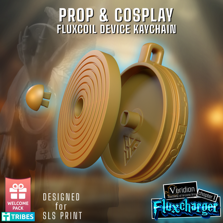 3D Printable Fluxcoil Device, keychain prop. Part of a Welcome pack by ...