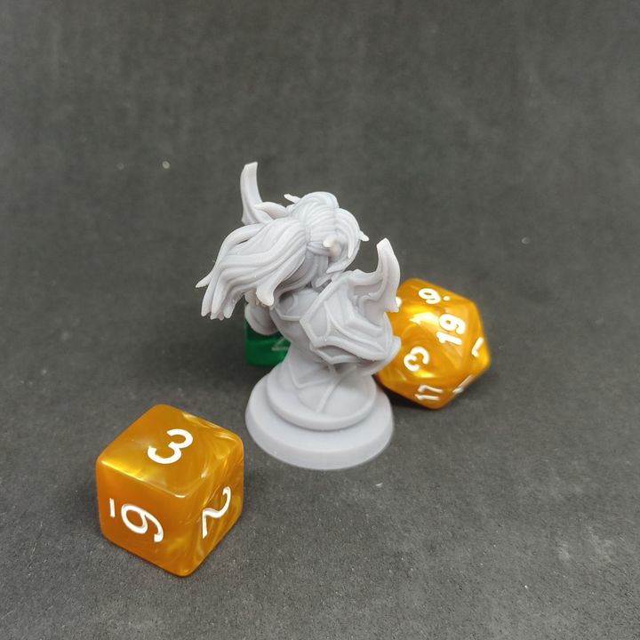 3D Printable Character Bust - Female Elven Knight by Imagine Minis