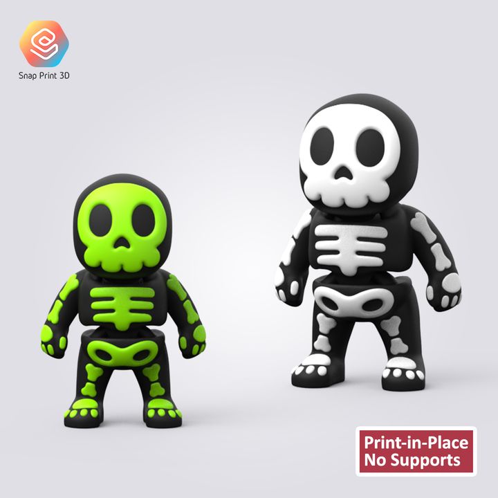 3D Printable Flexi Skeleton by SNAP PRINT 3D