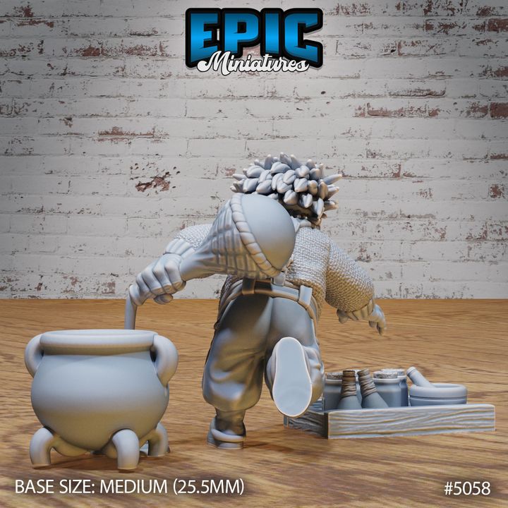 3D Printable Halfling Villager Alchemist / Alchemy Master / Scientist ...