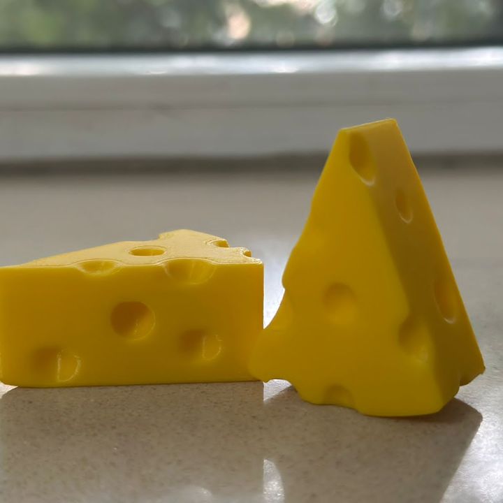 3D Printable CHEESE KEYCHAIN PIECE by MELS 3D LABS