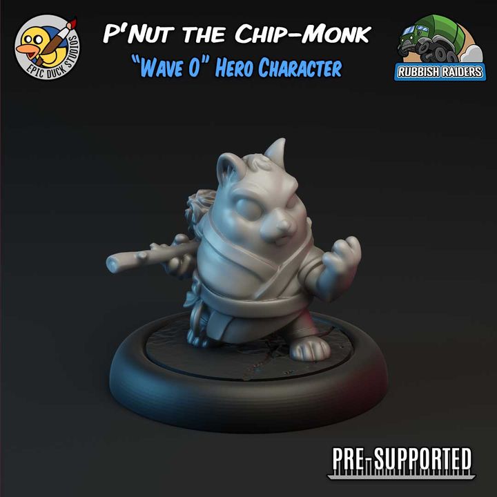 3D Printable P'Nut the Chip-Monk - Rubbish Raiders Hero by Mike "Epic ...