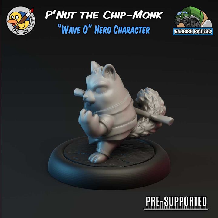 3D Printable P'Nut the Chip-Monk - Rubbish Raiders Hero by Mike "Epic ...