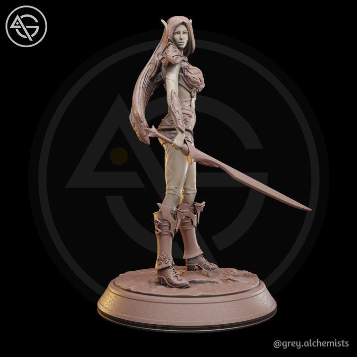 3D Printable Rina the Drow Demon Hunter, DnD Minis, Pose 6 - Fantasy ...