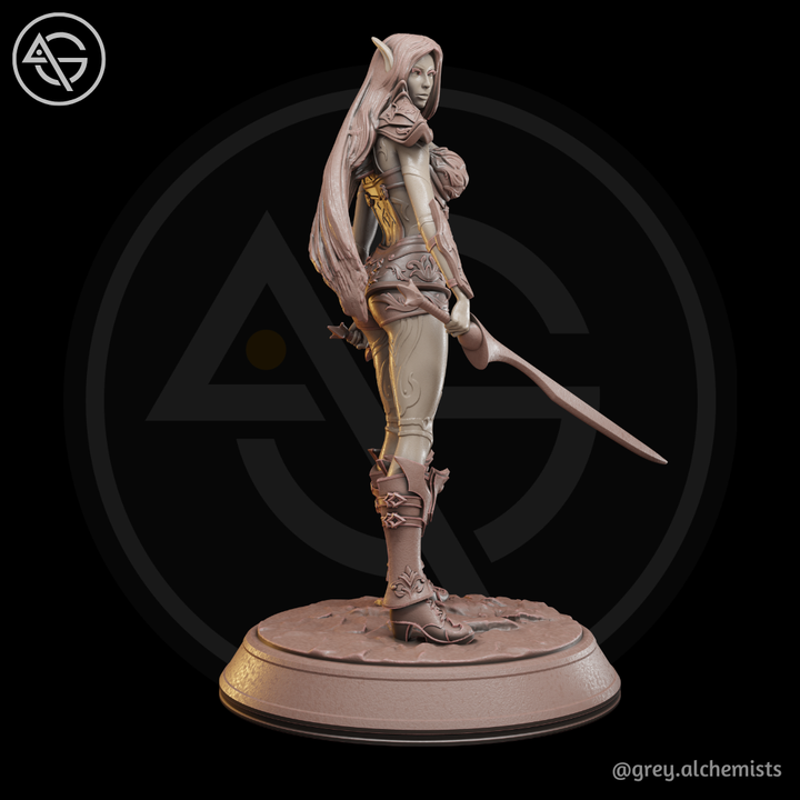 Descargar Rina the Drow Demon Hunter, DnD Minis, Pose 6 - Fantasy Character in 32mm & 75mm - DnD ...