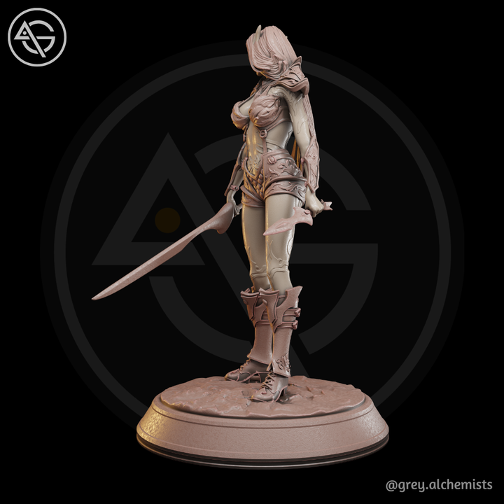Descargar Rina the Drow Demon Hunter, DnD Minis, Pose 6 - Fantasy Character in 32mm & 75mm - DnD ...