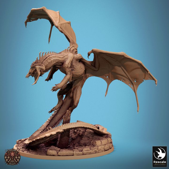 3D Printable Chromatic Black Dragon - 2024 Redesign Attack by Rescale ...
