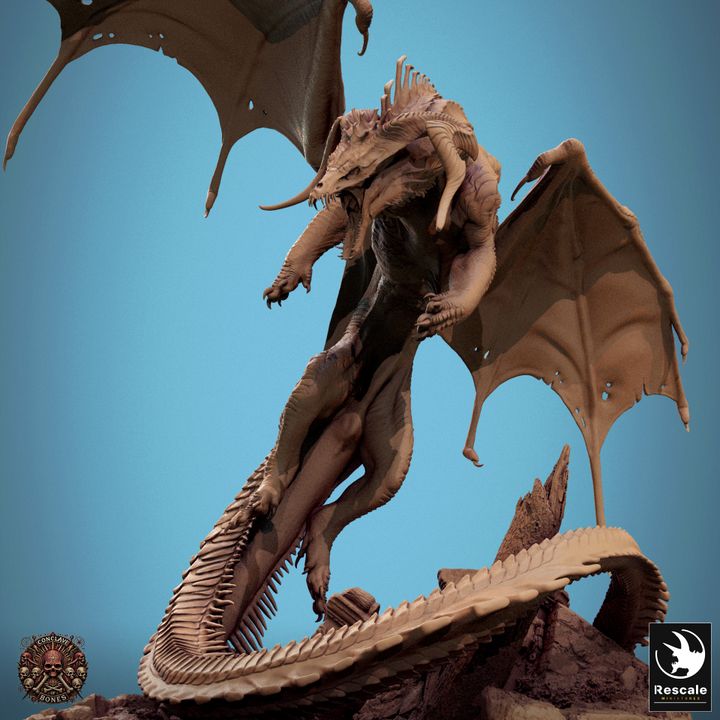 3D Printable Chromatic Black Dragon - 2024 Redesign Attack by Rescale ...