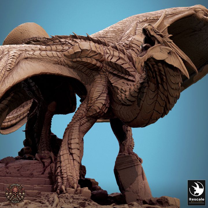 Download Pack Metallic Silver Dragon - 2024 Redesign von Rescale Miniatures