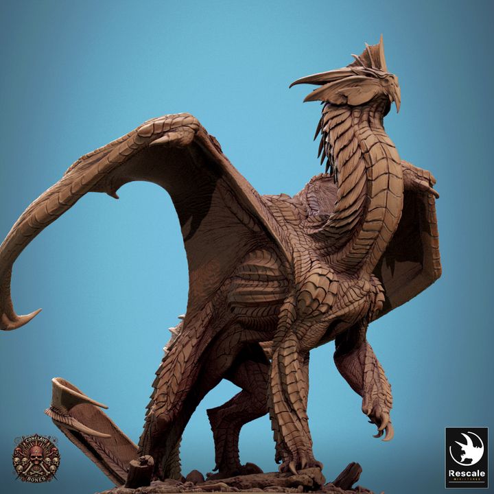Download Pack Metallic Silver Dragon - 2024 Redesign von Rescale Miniatures