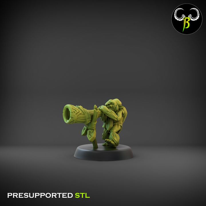 3D Printable Bow Rune Trogg Leader Set by ClayBeastCreation