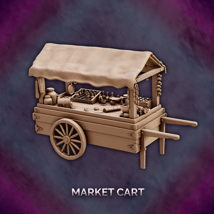 3D Printable Market Cart by Artificers_Mini