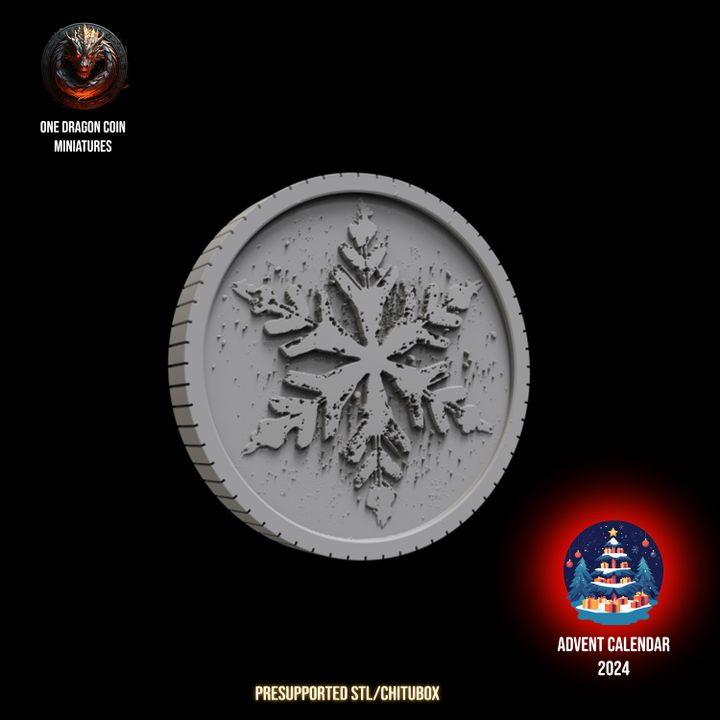 3D Printable Winter Coin Token by Spirit of Resin Miniatures