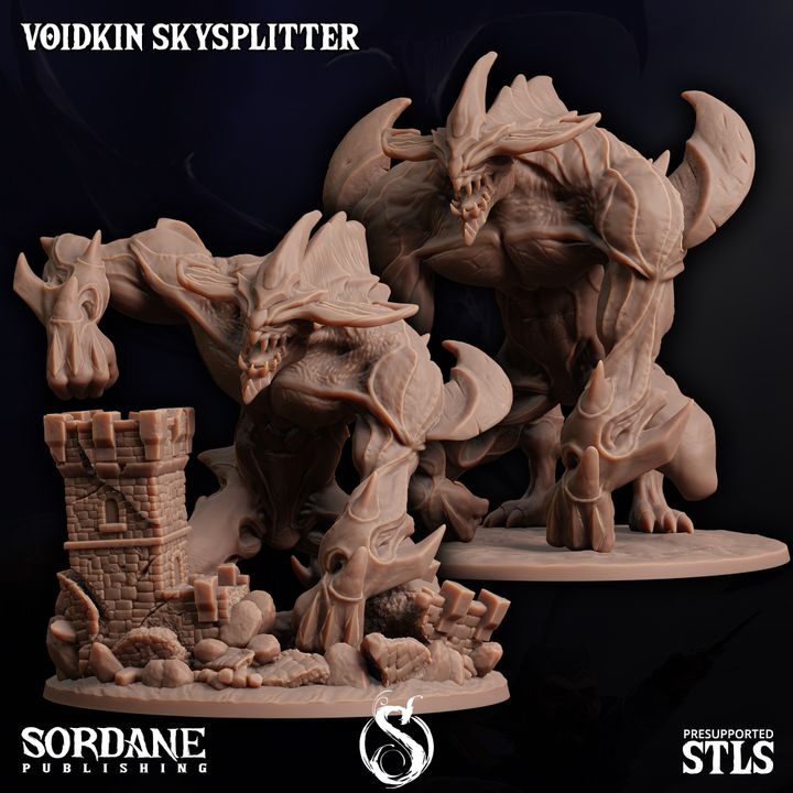 3D Printable Voidkin Skysplitter by Sordane Publishing