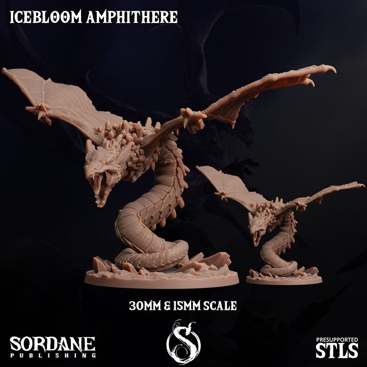 3D Printable Icebloom Amphithere by Sordane Publishing