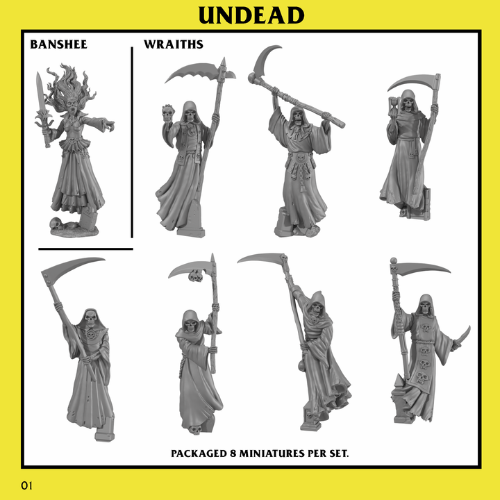 3D Printable UNDEAD: Wraith Unit by Monstrous Encounters