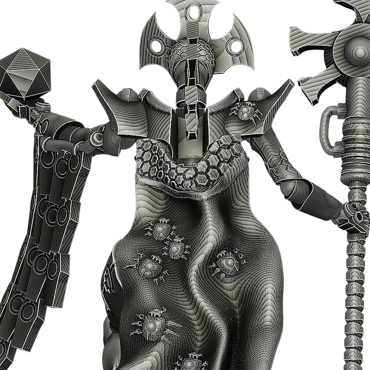 3D Printable Overlady necron by Jorge PS4