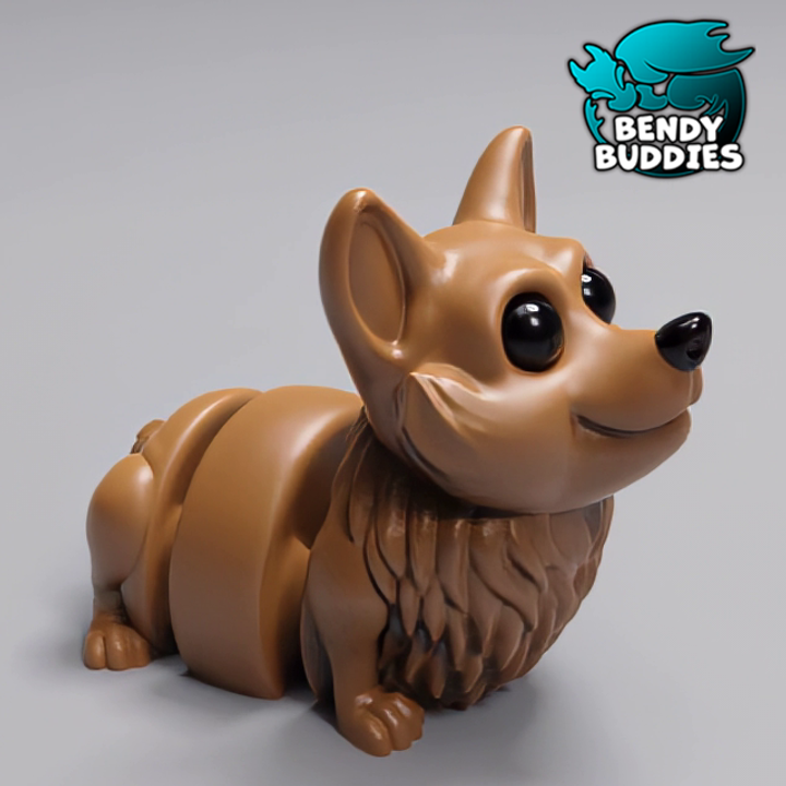 3D Printable Dogcorn Cute Corgi / Dog Articulated / Print-in-Place ...
