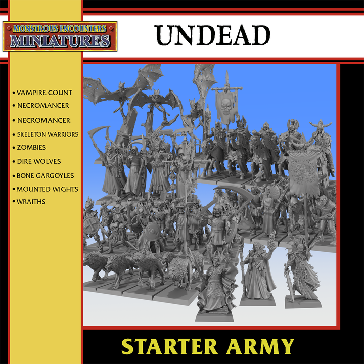 3D Printable STARTER ARMY: Undead by Monstrous Encounters