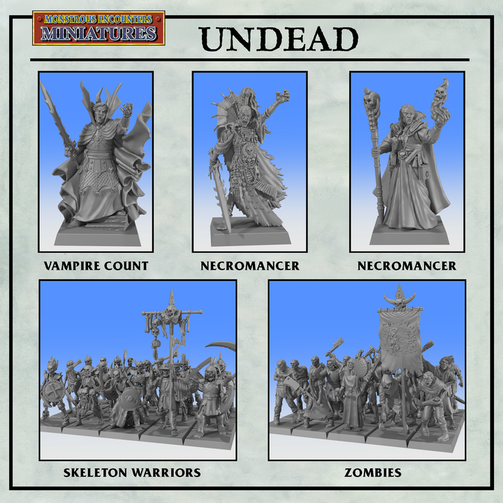 3D Printable STARTER ARMY: Undead by Monstrous Encounters