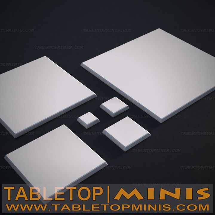 3D Printable Basic Square Base by TableTopMinis