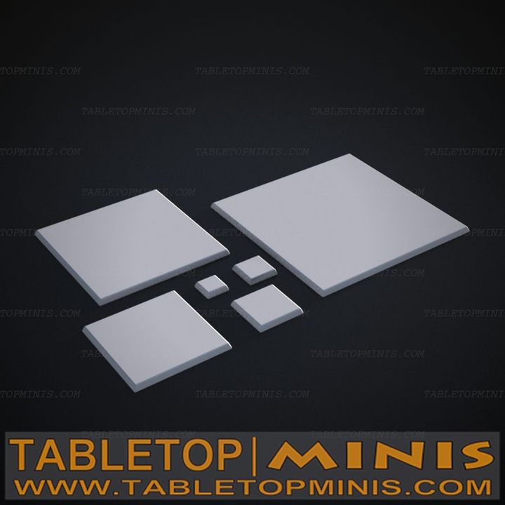 3D Printable Basic Square Base by TableTopMinis