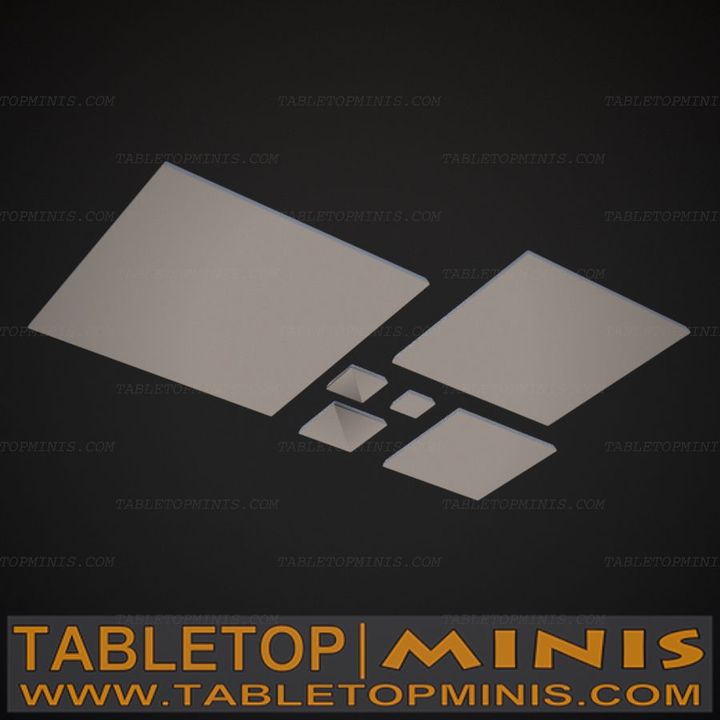 3D Printable Basic Square Base by TableTopMinis