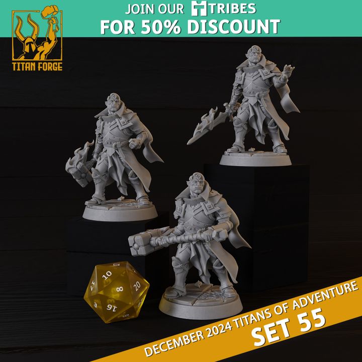 3D Printable RPG - DnD Hero Characters - Titans of Adventure Set 55 by ...