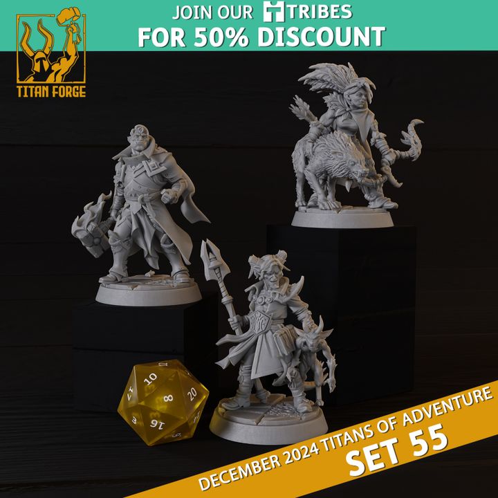 3D Printable RPG - DnD Hero Characters - Titans of Adventure Set 55 by ...