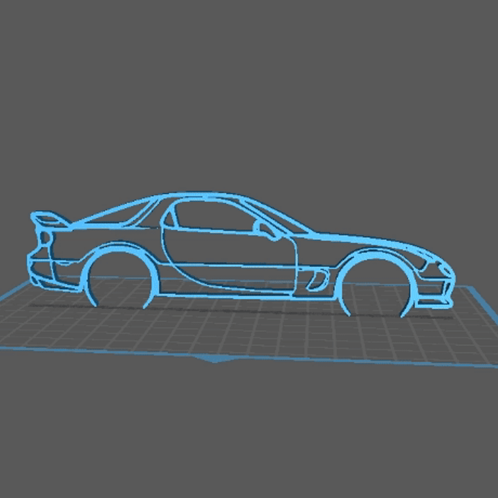 3D Printable Mazda - FD RX-7 by Paul Wust