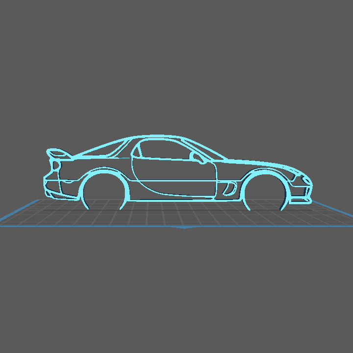 3D Printable Mazda - FD RX-7 by Paul Wust