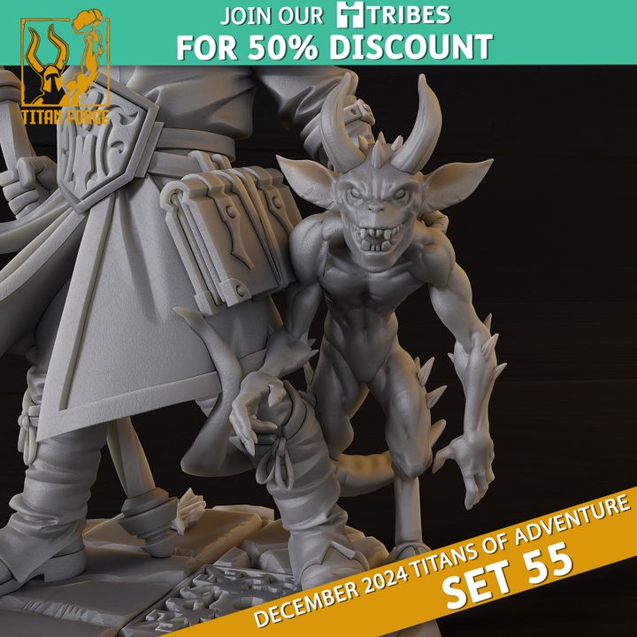 3D Printable Tiefling Male Warlock - DnD Hero Characters - Titans of ...