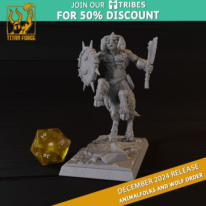 3D Printable Beast Centaurs - Animalfolks and Wolf Order - Titan Forge ...