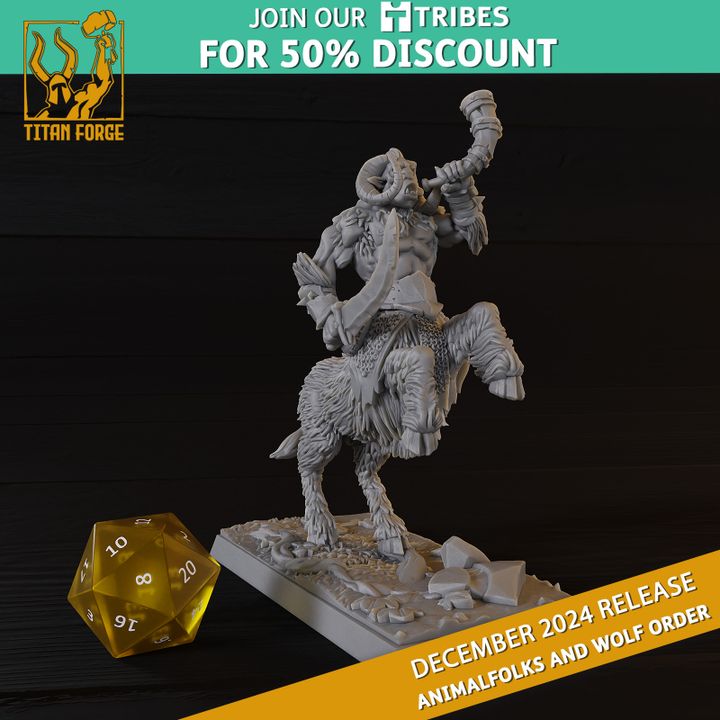 3D Printable Beast Centaurs - Animalfolks and Wolf Order - Titan Forge ...