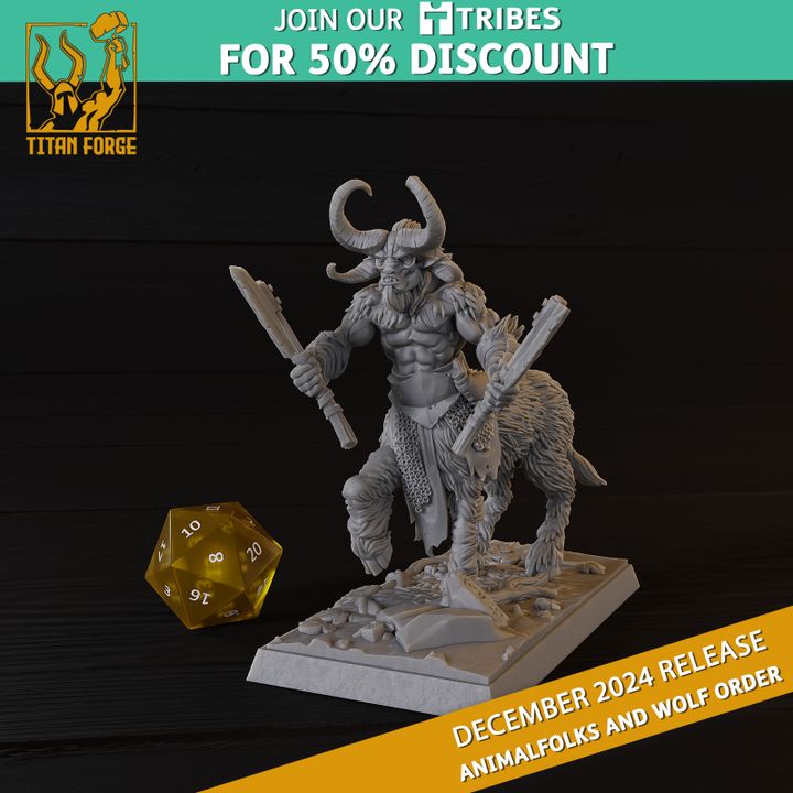 3D Printable Beast Centaurs - Animalfolks and Wolf Order - Titan Forge ...