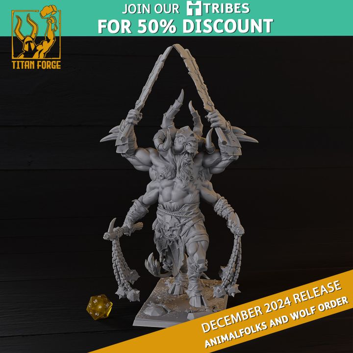 3D Printable Beast Giant Berserker - Animalfolks and Wolf Order - Titan ...