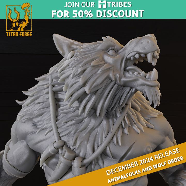 3D Printable Werewolves - Animalfolks and Wolf Order - Titan Forge ...