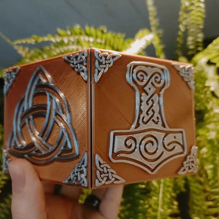 3D Printable Concentric Combination Puzzle Box - Viking Style by Thomas ...