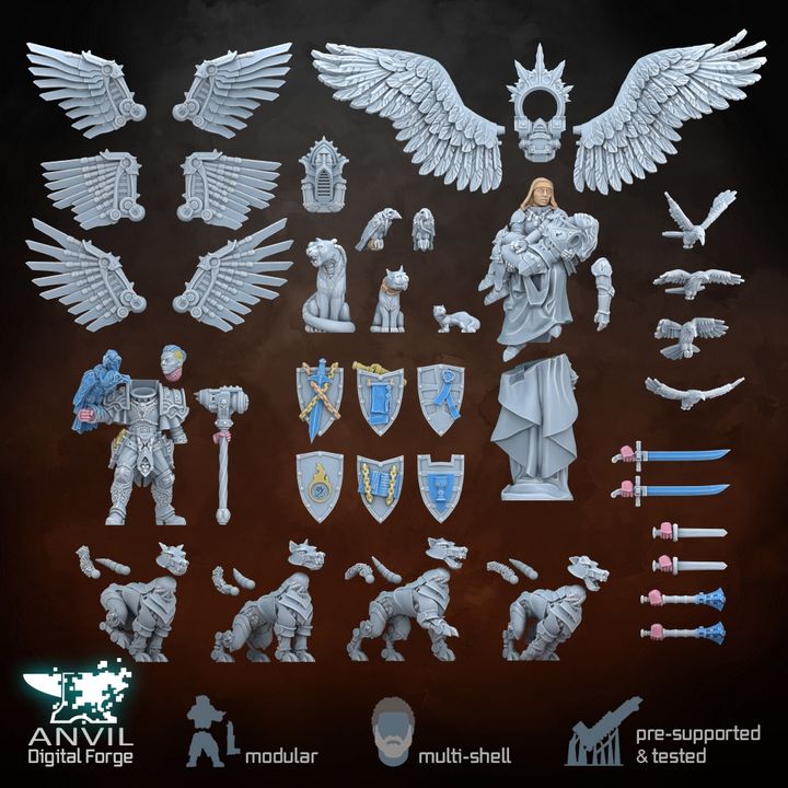 3D Printable Daughters Flying Infantry Booster Pack - Modular Infantry ...