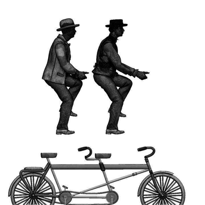 3D Printable Tandem bike by Dmitry Tishchenkov