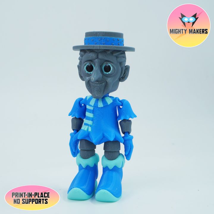 3D Printable Print In Place Flexi Snow Miser And Heat Miser Articulated ...