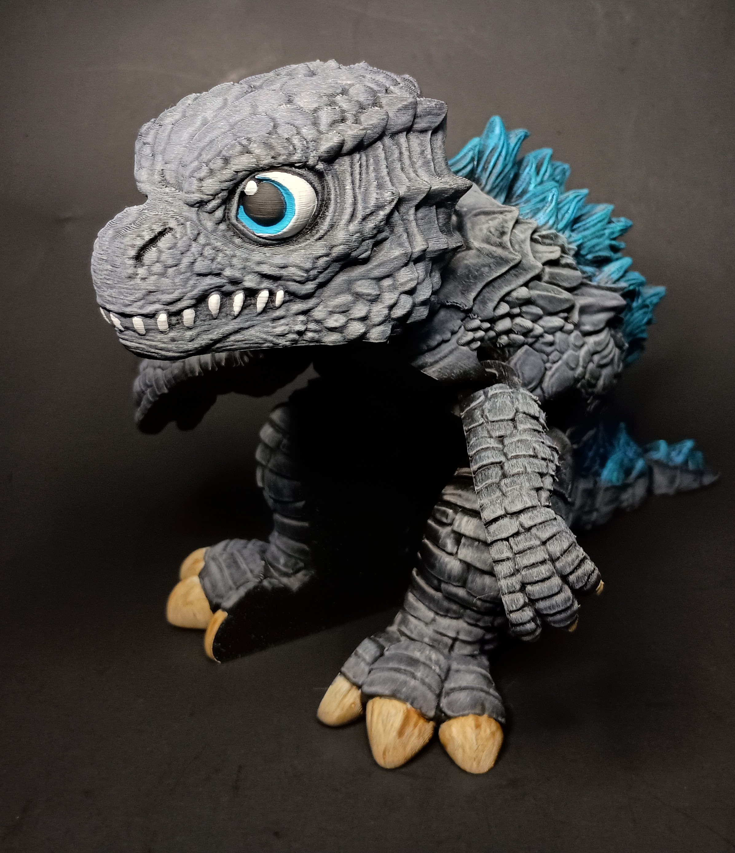 3D Printable Print In Place Flexi Godzilla Articulated by Mighty Makers