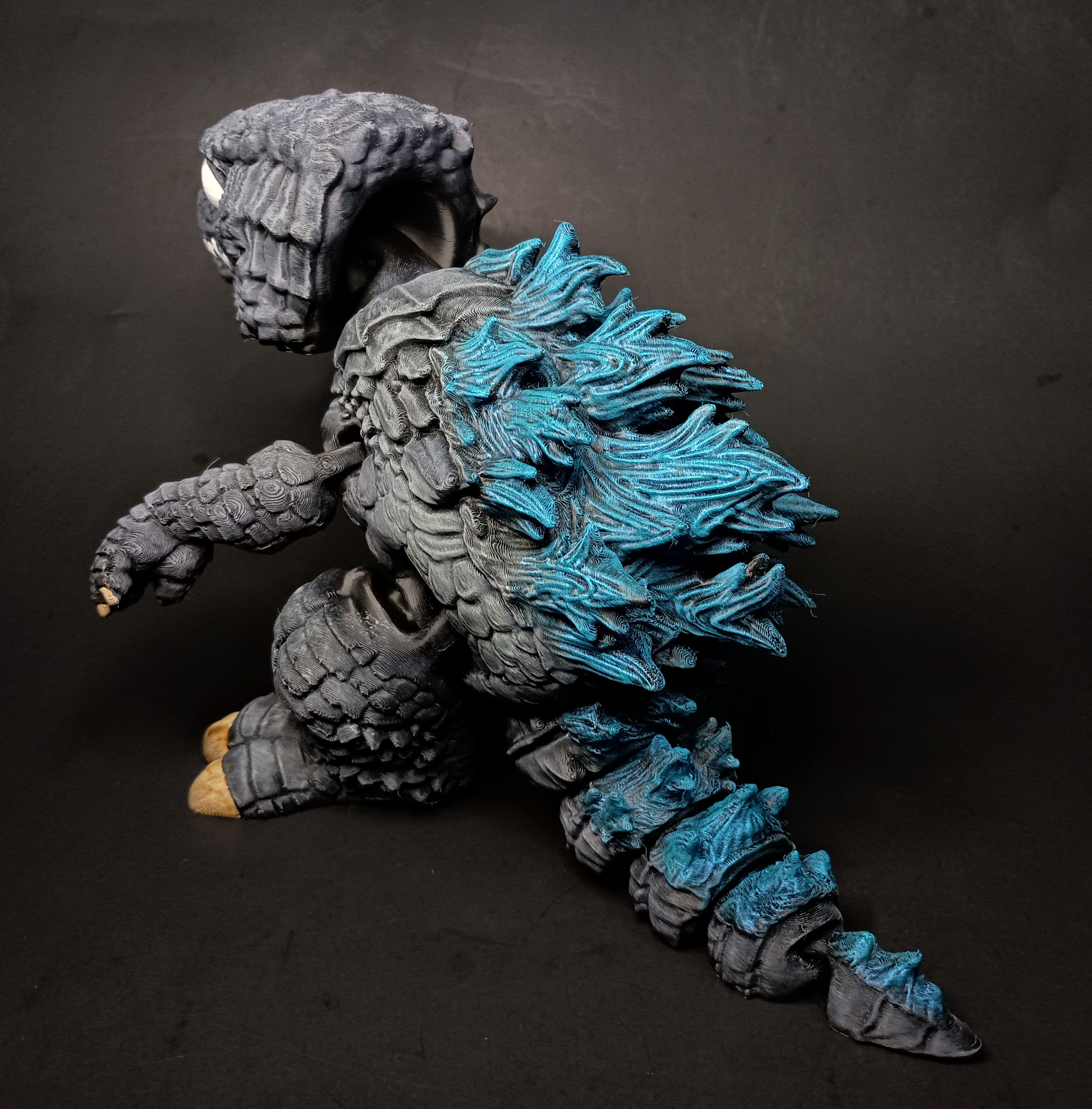 3D Printable Print In Place Flexi Godzilla Articulated by Mighty Makers