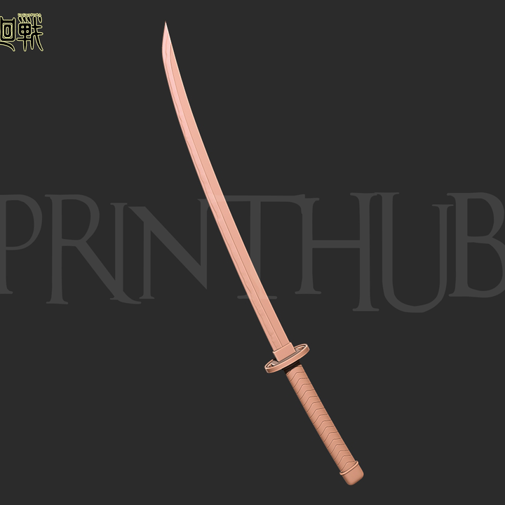 3D Printable Yuta okkotsu Katana for cosplay 3d print model by Printhub