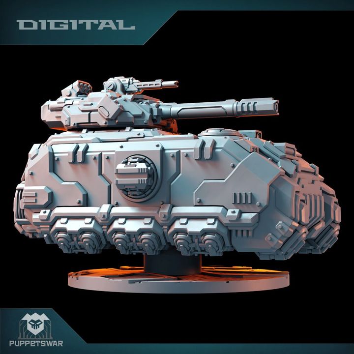 3D Printable Husky Grav Tank - APC by Puppetswar Miniatures